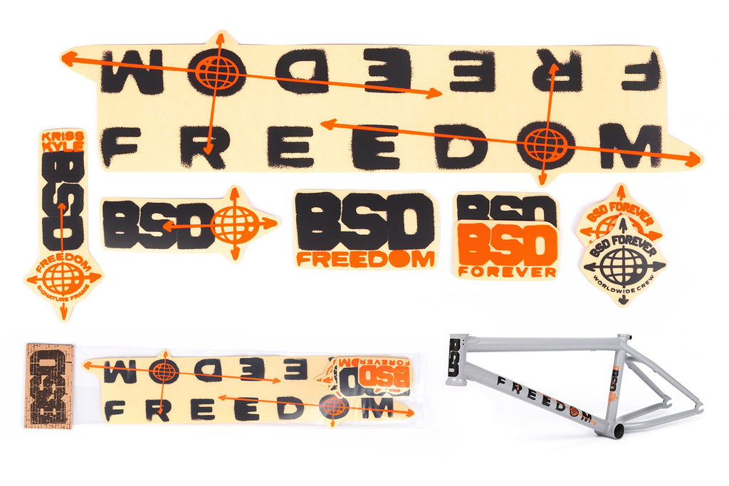 BSD BMX - Freedom Frame Sticker Pack - Kriss Kyle signature