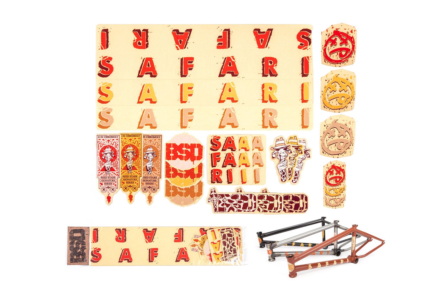 BSD BMX - Safari Frame Sticker Pack - Reed Stark signature